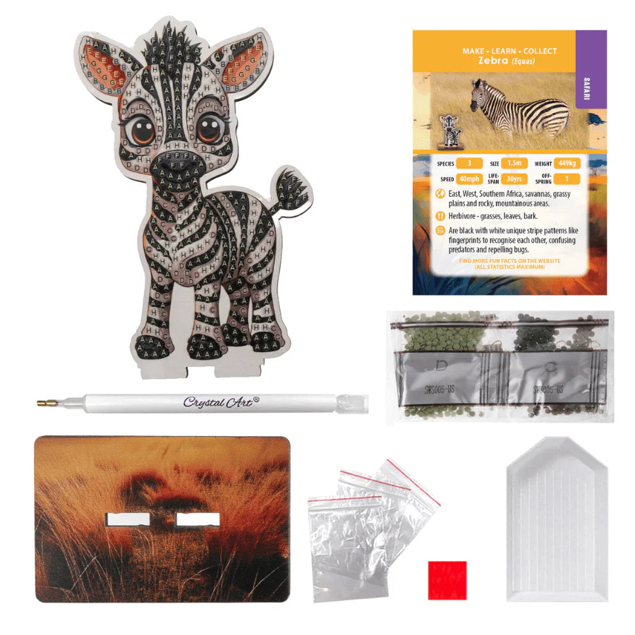 Crystal Art Buddy - Zebra – JAC Stores IOM